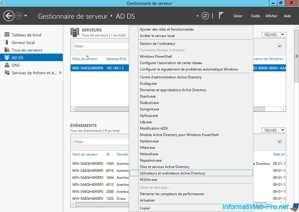 Créer Un Active Directory Sous Windows Server 2012 2012 R2 Windows Server Tutoriels